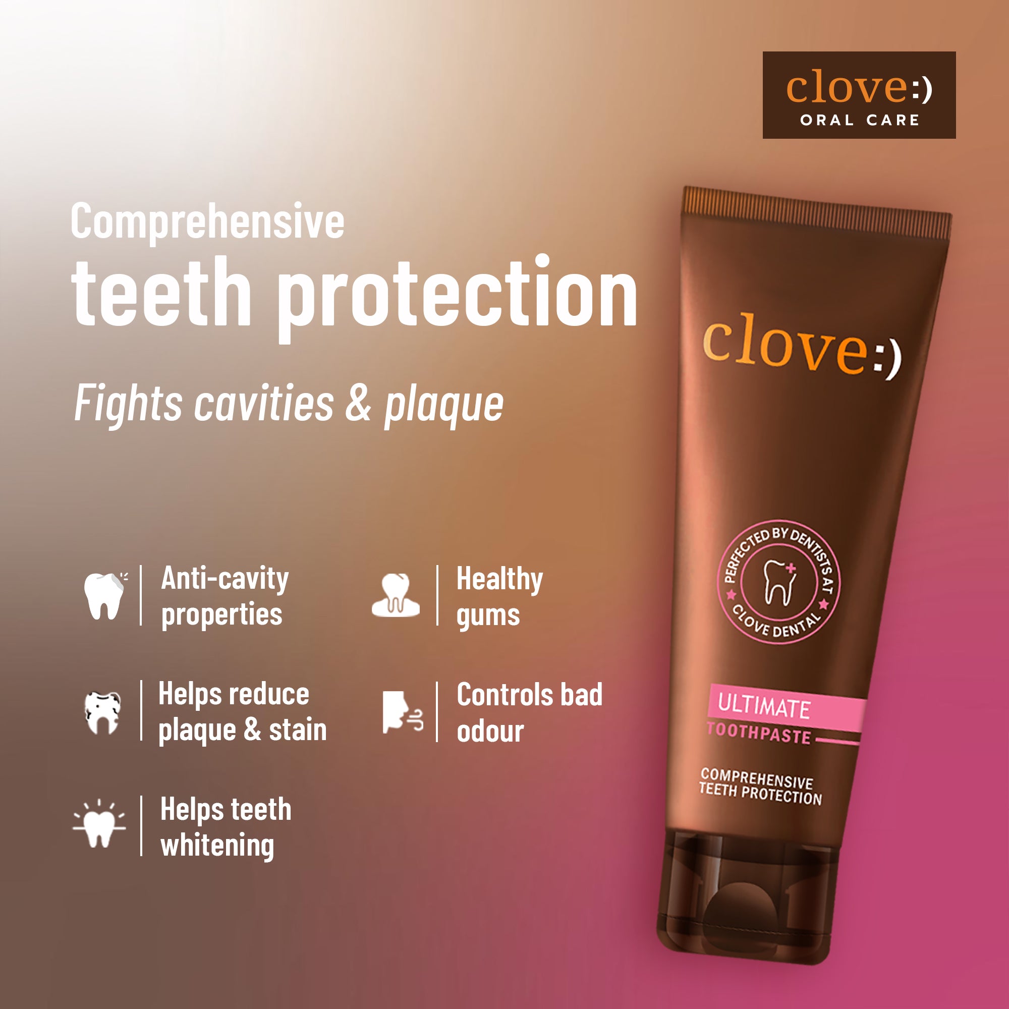 Clove Ultimate Anti-Cavity Teeth Whitening Toothpaste